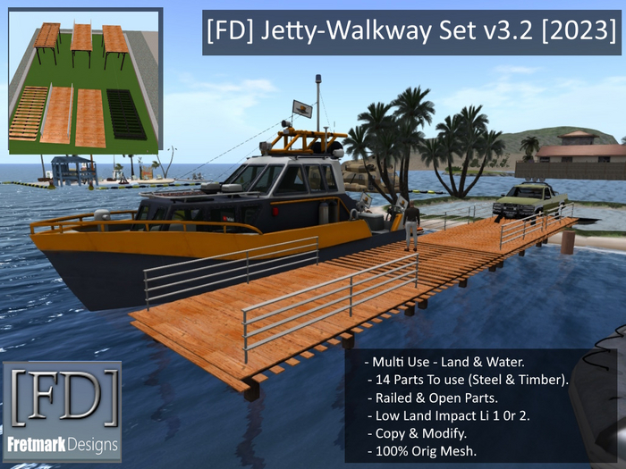 Second Life Marketplace - [FD] Jetty-Walkway Set v3.2 [2023]